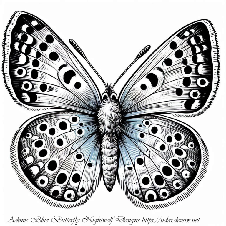 Adonis Blue Butterfly AI Coloring Pages - nightwolfdesigns.click