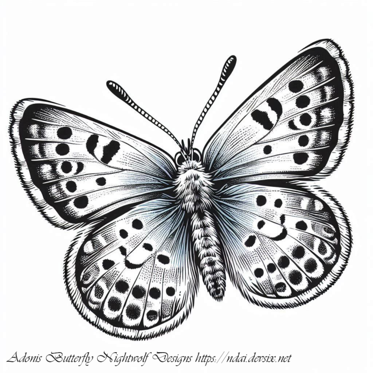 Adonis Blue Butterfly AI Coloring Pages - nightwolfdesigns.click